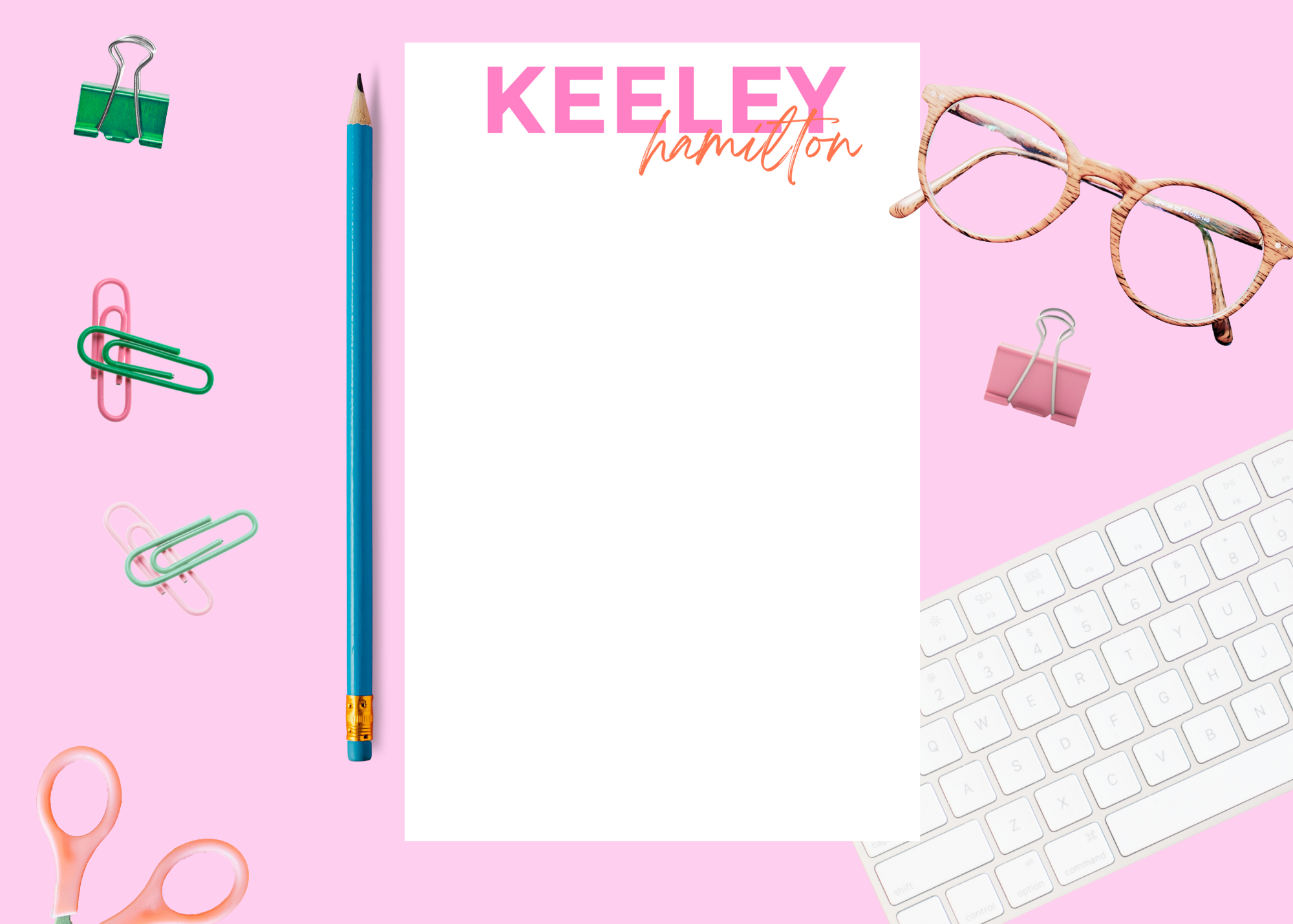 Block + Script Personalized Colorful Notepad